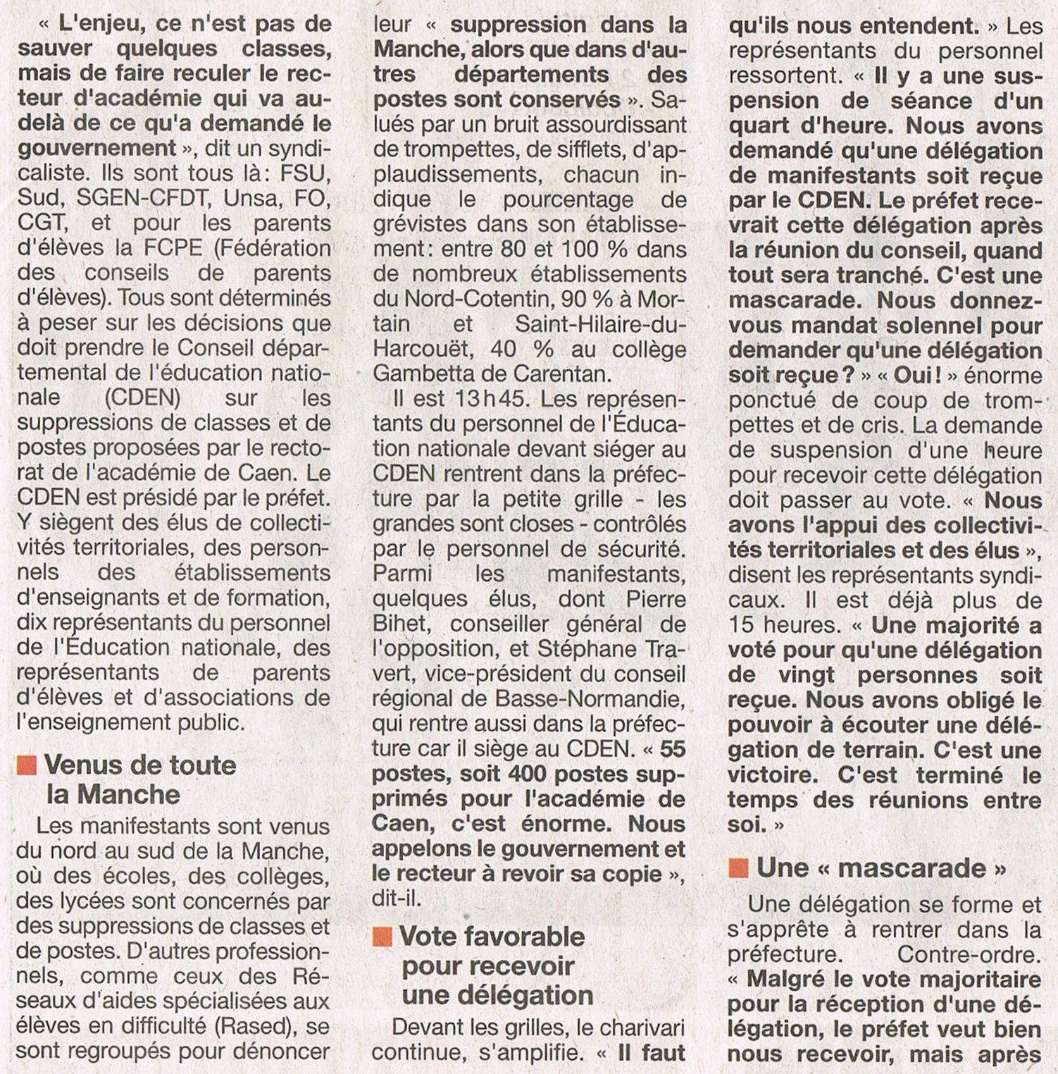 Manif 10 février 2012 dans la Presse de la Manche - Le blog de la CGT ... Manif 10 février 2012 dans la Presse de la Manche - Le blog de la CGT ...