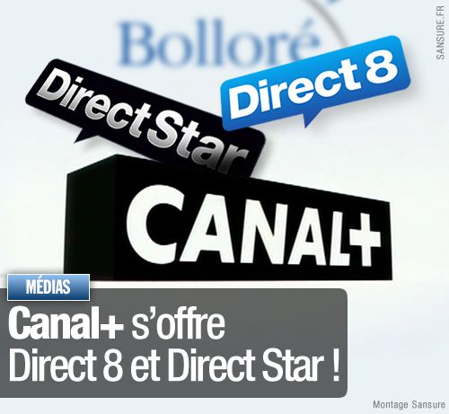 Canal+ s'offre Direct 8 et Direct Star ! - SANSURE.FR