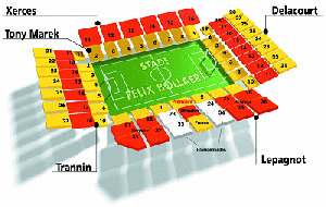 Plan du stade - Tout sur le Racing Club de Lens