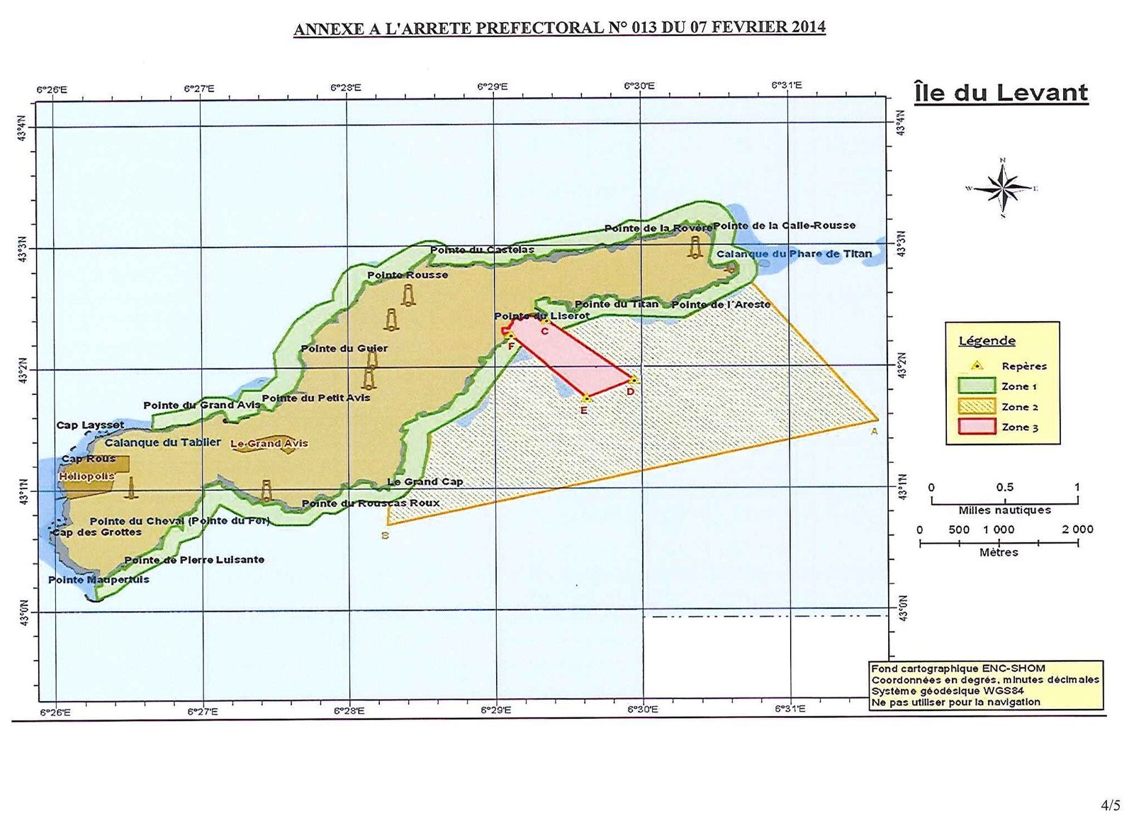 AP 013/2014 réglementation aux abords de l'île du Levant - île du ...