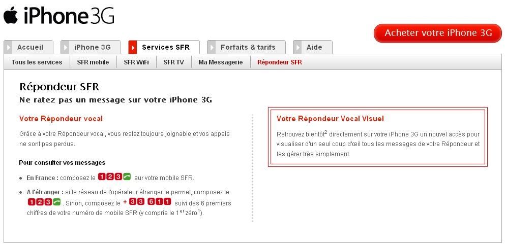 Répondeur visuel pour iPhone SFR - le blog de morse