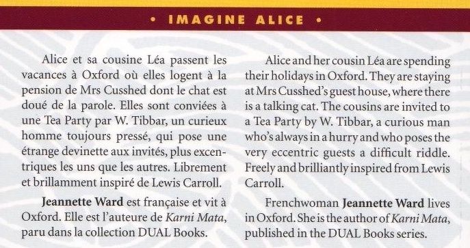 Mots de l'editeur (Imagine Alice) - Jeannette Ward