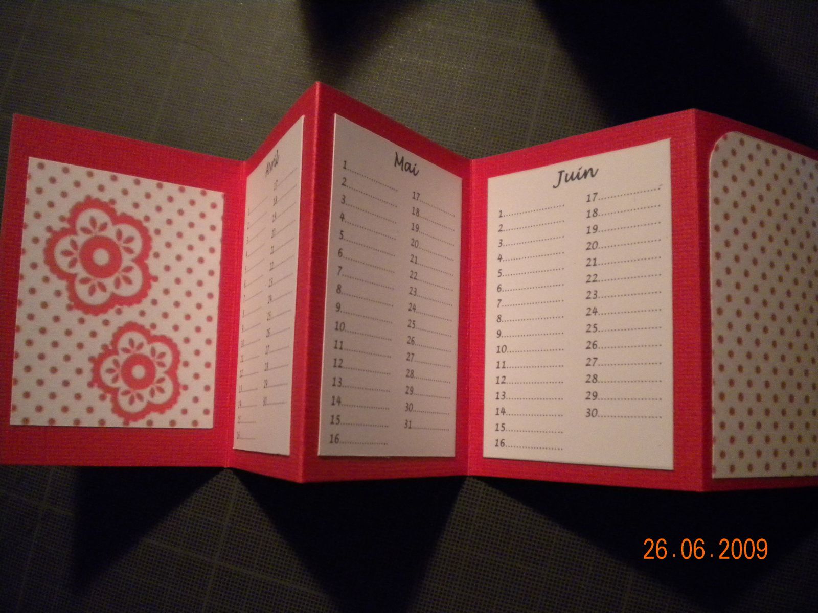 Mini calendrier des anniversaires - Scrap de Louloutte