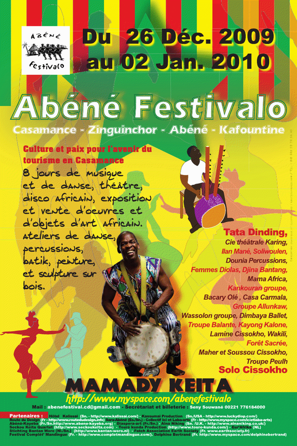 Abene Festivalo 2009 : le programme - Casamance Passion