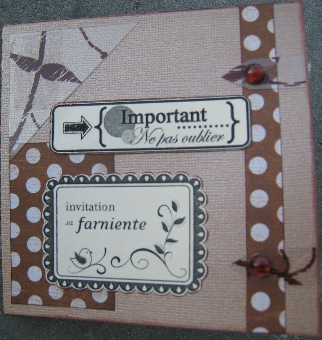modele de carte invitation en scrapbooking - Modèle Carte