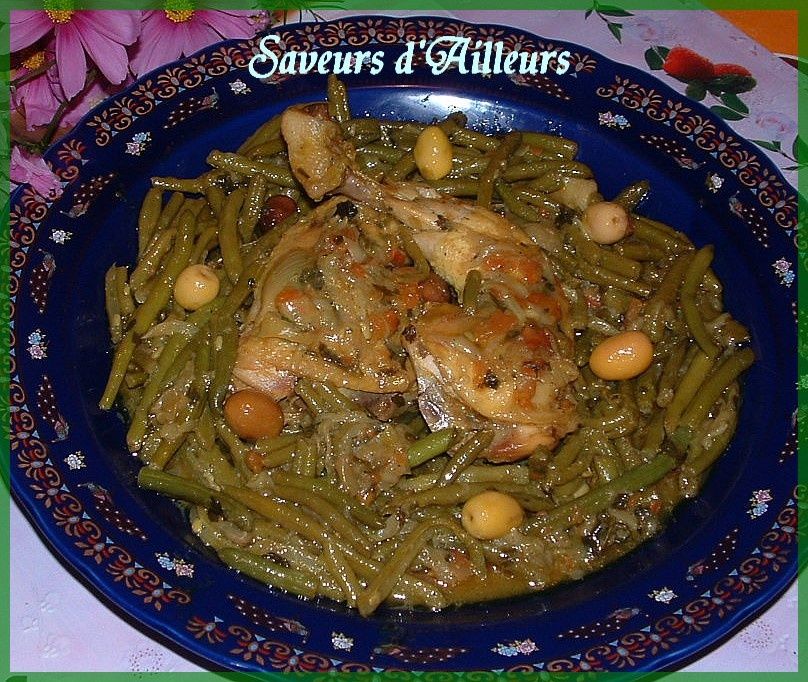 Tajine de Poulet aux Haricots Verts