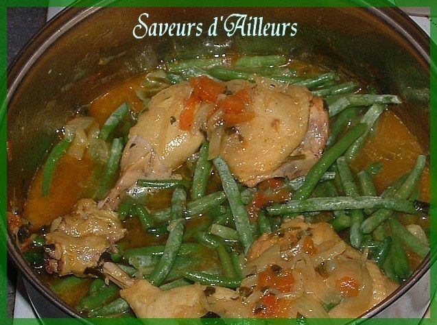 Tajine de Poulet aux Haricots Verts