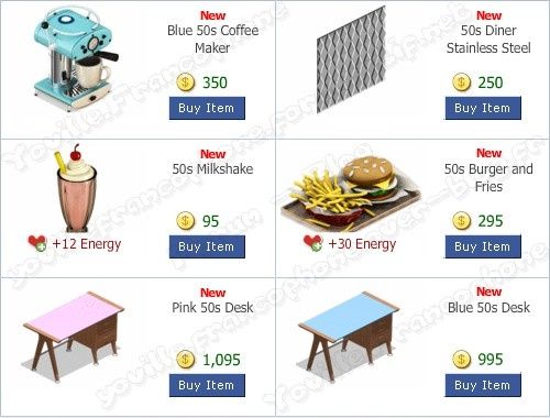 De nouveaux items pour le Retro 50' - Le blog de Yoville.Francophone