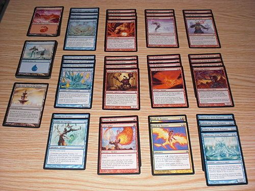 DECK MAGIC BLEU - ROUGE ZUBERA CARTE MAGIC MTG - Deck Magic