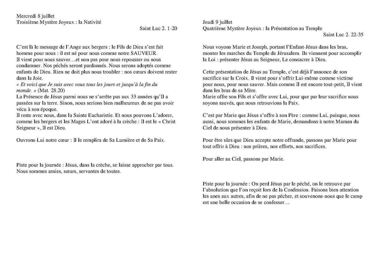 Chapelet scout médité - COMPAGNIE SAINTE MARIE - 1ère Le Mans