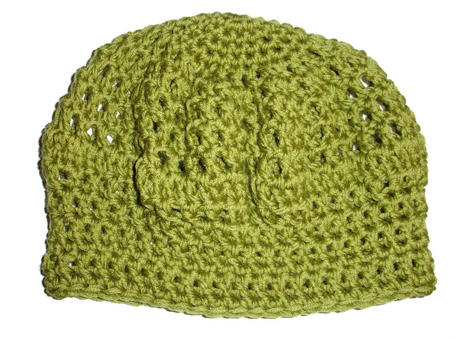 BONNET CROCHET VERT - La Maillée