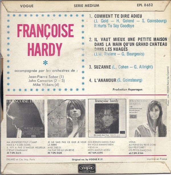 Françoise HARDY - Comment te dire Adieu - Mes disques à moi