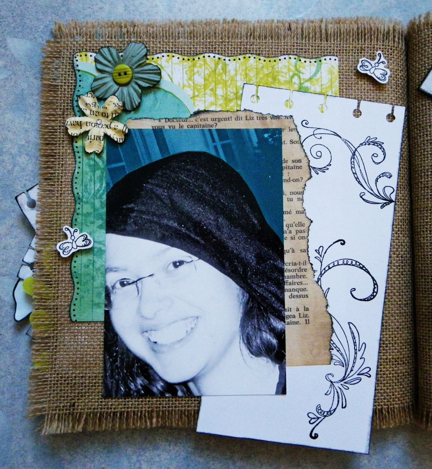 Mini album toile de jute - Le scrap' de Lame2use