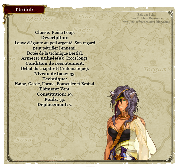 Description des personnages (Partie I) - FE Référence