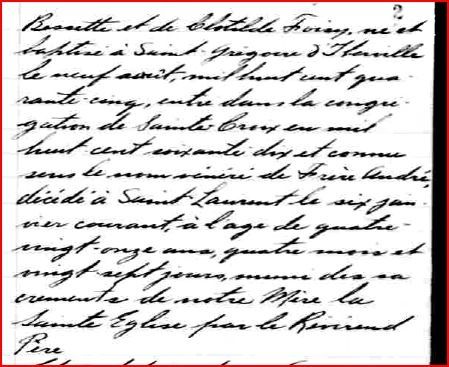 Sépulture du Frère André (Alfred Bessette) le 12 janvier 1937 à ...