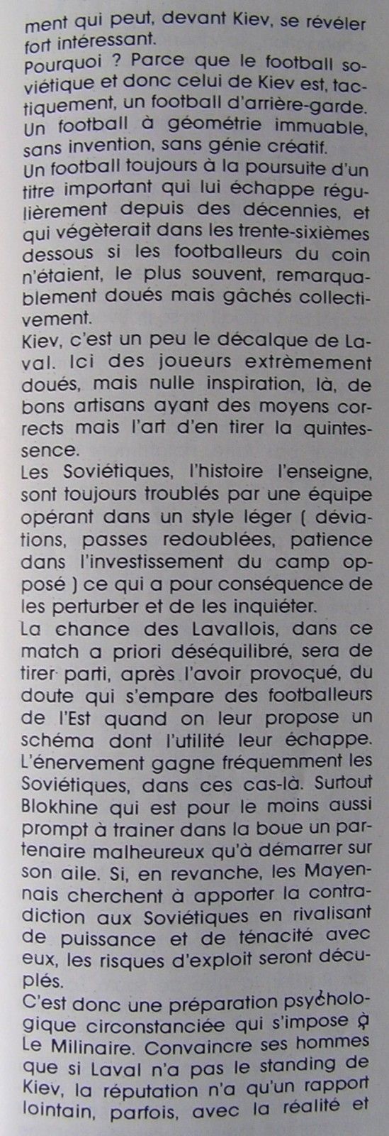 1er tour : Dynamo de Kiev L'ogre russe - Stade Lavallois Museum