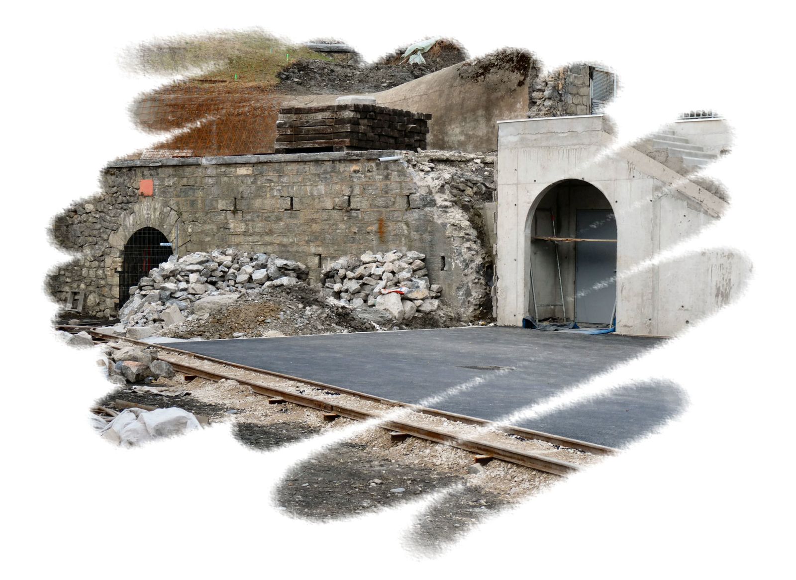 000_Les Bénévoles au travail pour l'extension du Musée - La Mine Image ...