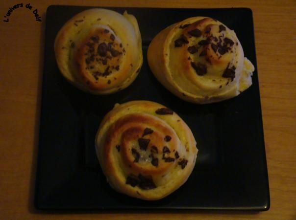 Recette de mini chinois crême pâtissière et éclat de chocolat. - L ...