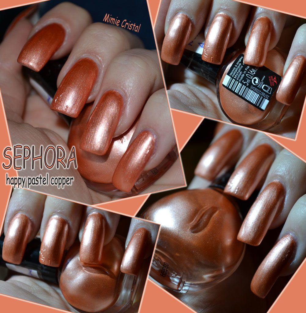 SEPHORA happy pastel copper - Les Délires Ongulaires de Mimie Cristal