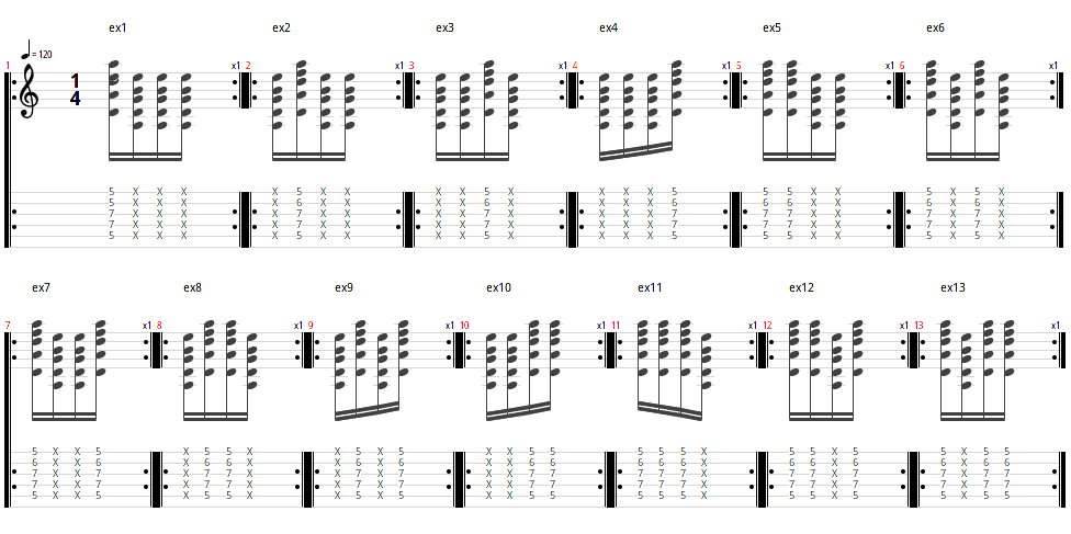Exercices rythmiques en double-croches - Franck Ridel project