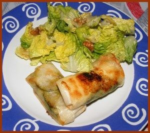 Brick fromage de chèvre et courgette - Ma cuisine du week end