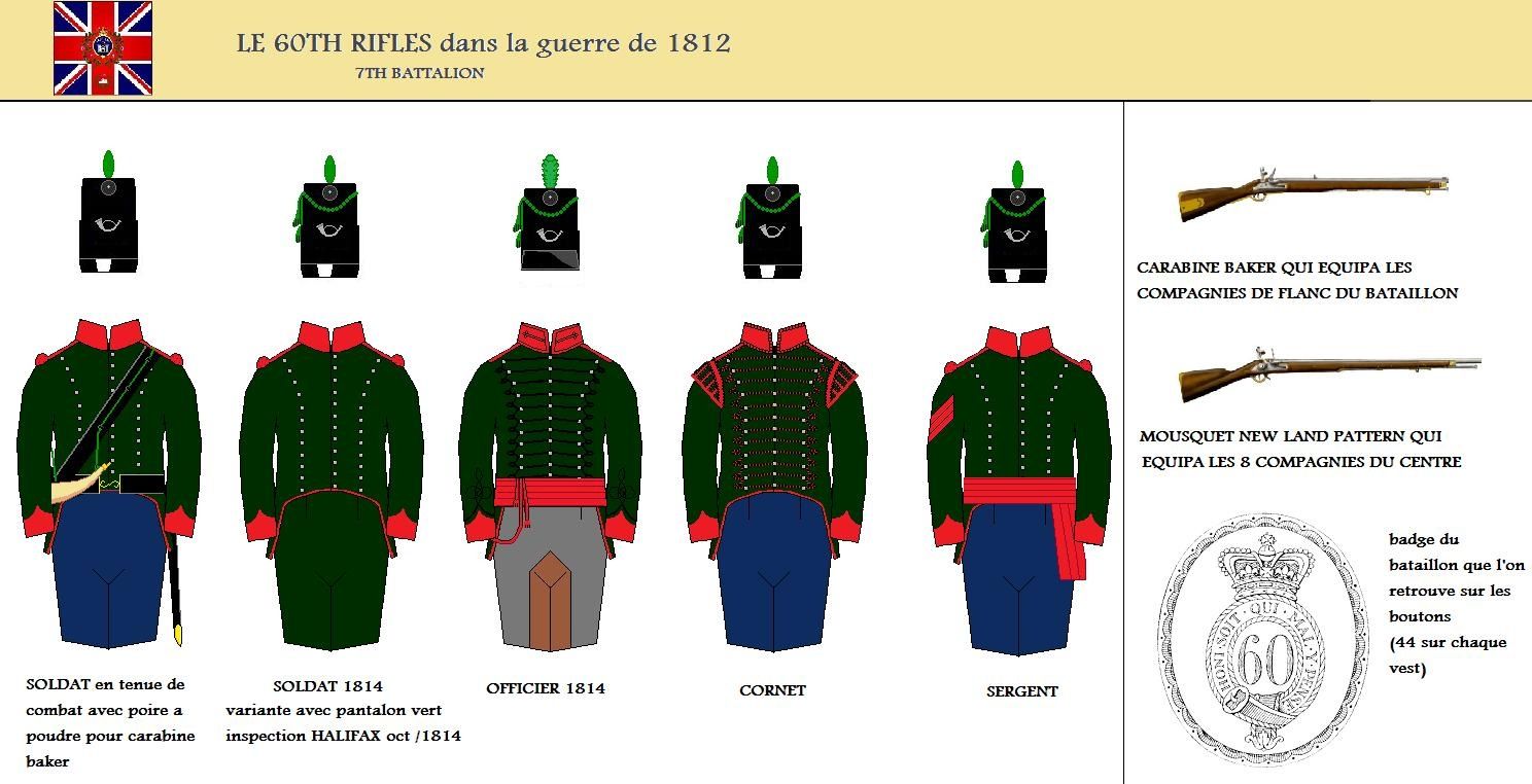 Le 60th Rifles "royal american" dans la guerre de 1812 - les uniformes ...