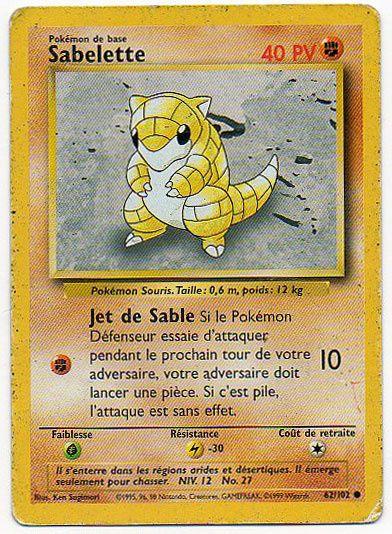 Sabelette - Le blog de mes cartes pokemon