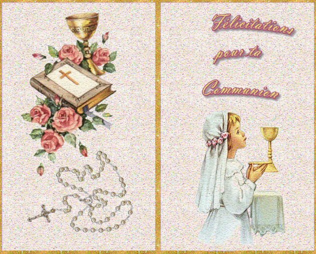 carte de voeux communion - Modèle Carte